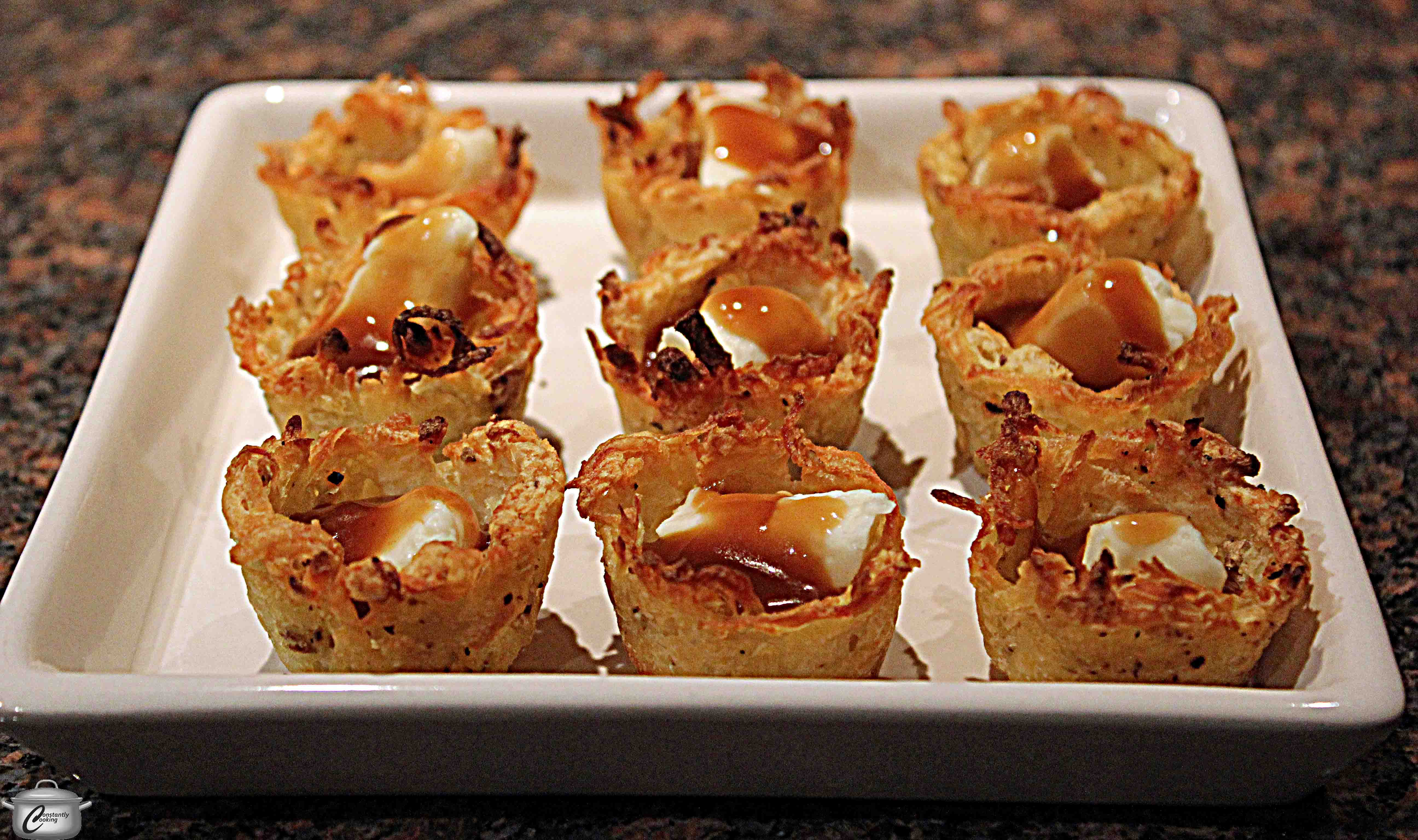 Potato nests with tasty toppings – Constantly Cooking with Paula Roy