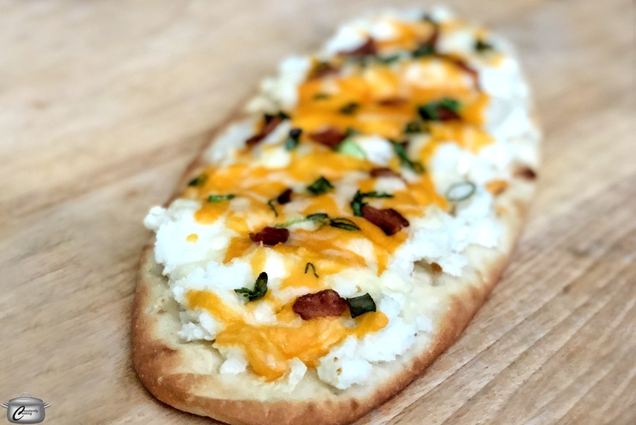 Fully loaded mashed potato flatbread – Constantly Cooking with Paula Roy