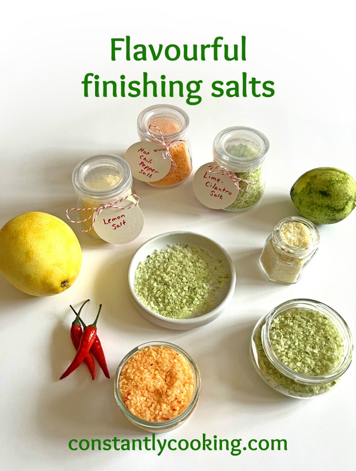 Flavourful finishing salts three ways – Constantly Cooking with Paula Roy