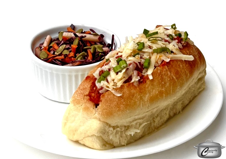 Meatball sandwiches on homemade milk buns – Constantly Cooking with ...